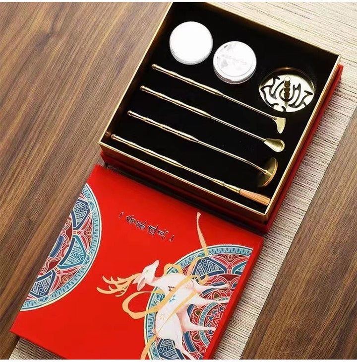 Premium Brass Kodo Incense Set (13pcs Gift Box) – Now Oasis